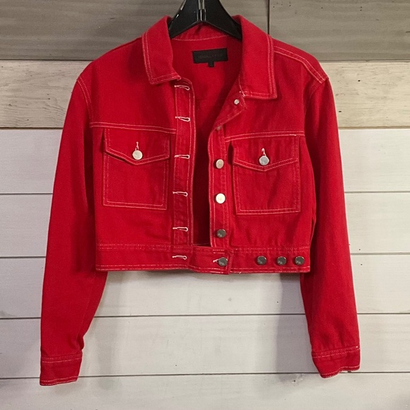 Kendall & Kylie | Jackets & Coats | Kendall Kylie Red Short Crop Girls ...